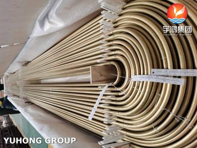 China ASME SB111 C68700 Arsenical Aluminum Brass U Bend Seamless Tube With Impingement Attack for sale