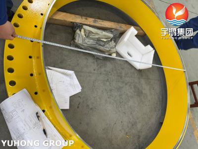 China ASME SA516 Gr.70 Carbon Steel Shell Flange Ring with OD ~1939mm × ID ~1568mm × THK 97mm and Precision Bolt Holes for Heat Exchangers for sale