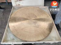 China ASME SB171 UNS C46400 Naval Brass Plate Forged Blank Circle Copper Alloy Forging Disc for sale