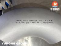 China ASTM A815 S31803 Duplex Stainless Steel 90 Degree Long Radius Elbow for sale