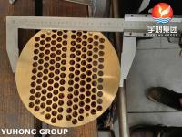 China ASME SB171 C46400 Copper Alloy Tubesheet for Shell and Tube Heat Exchanger for sale