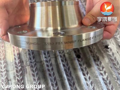 China ASTM A182 F51 Flange UNS S31803 Duplex Steel Weld Neck Flange Forged WNRF Flange for sale