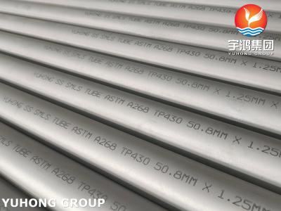 China ASTM A268 TP430 1.4016 Seamless Stainless Steel Tube For Heat Exchanger for sale
