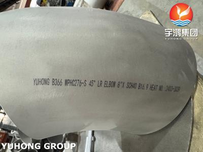 China ASTM B366 UNS N10276 / WPHC276 Pipe Fitting Hastelloy C276 45 Degree LR Elbow for sale