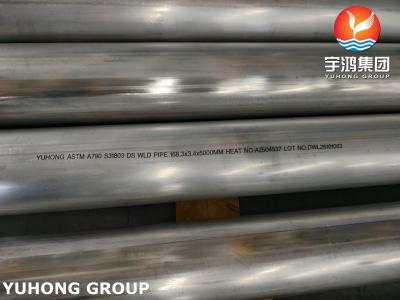 China Duplex2205 Pipe , ASTM A790 UNS S31803 Duplex Steel Welded Pipe For Water Treatment for sale