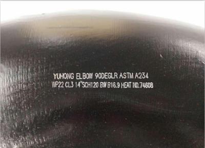 China ALLOY STEEL PIPE FITTINGS ASTM A234 WP11 WP22 P91 90° LR SR ELBOW for sale