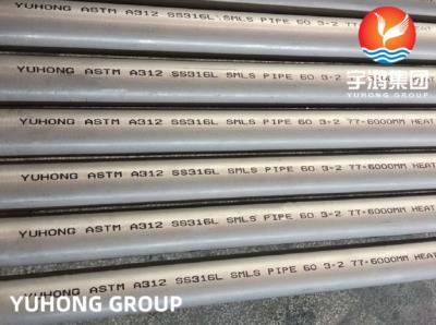 China ASME SA312 TP316L Stainless Steel Seamless Pipe for sale