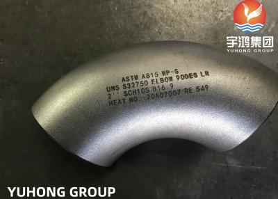 China Water Treatment ASTM A815 WP-S S32750, S32760 Stainless Steel Fittings Buttweld 90° LR Elbow for sale