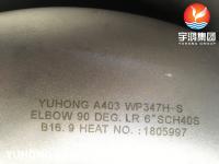 China B16.9 Buttweld Fittings ASTM A403 / ASME SA403 WP347H Stainless Steel Elbow for sale