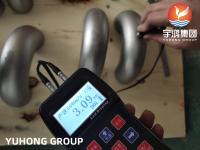China Duplex Steel Pipe Fittings Butt Weld ASTM A815 WP31803 / WPS32205 BW 90° LR Elbow for sale