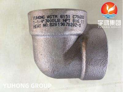 China B151 C70600 90LR Threaded Elbow NPT, Copper Alloy High Pressure Forging Fitting Use In Marine Systeam for sale