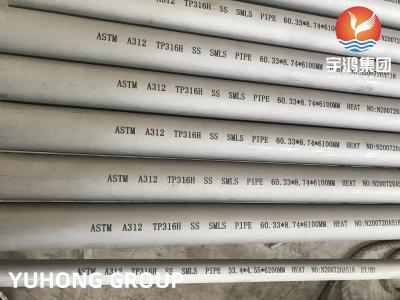 China ASTM A312 /ASME SA312 TP316H Stainless Steel Seamless Pipe fpr Heat Exchanger and Boiler for sale