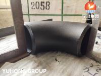 China CARBON STEEL BW FITTING ASTM A234 WPB ELBOW OIL BLACK COATED B16.9 for sale