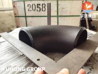 China CARBON STEEL BW FITTING ASTM A234 WPB ELBOW OIL BLACK COATED B16.9 for sale