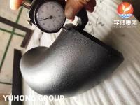 China CARBON STEEL BW FITTING ASTM A234 WPB ELBOW OIL BLACK COATED B16.9 for sale