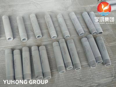 China Duplex Stainless Steel Pipe Fittings , ASME B16.11 A182 F53 / S32750 / 2507 Threaded Nipple for sale