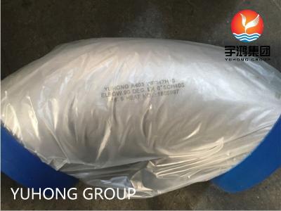 China ASTM A403 WP347H 90 DEG. LR Elbow High Carbon Austenitic Chromium Stainless Steel Butt Weld Pipe Fitting for sale