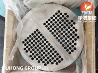 China EN10028 1.4541 / A182 F321 Tubesheet Stainless Steel Heat Exchanger Tube Plate for sale
