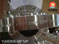 China ASTM A182 F316L Stainless Steel Slip On Raised Face Forged Flange B16.5 DN125 Flange for sale
