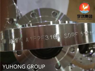 China ASTM A182 F316L Stainless Steel Slip On Raised Face Forged Flange B16.5 DN125 Flange for sale