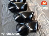 China ASTM A234 WPB Carbon Steel Seamless Fittings Elbow Rust Proof Black Oil Surface for sale