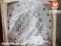 China STAINLESS STEEL TUBESHEET PLATE MADE ASTM A240 SS316L CUSTOMIZED for sale