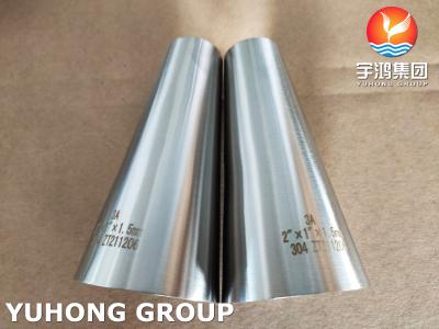 China SS304 Sanitary Polished Fitting, 3-A Concentric Reducer For Food And Beverage Industry for sale