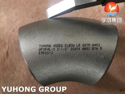 China ASTM A403 WP304L-S STAINLESS STEEL SEAMLESS FITTING ELBOW B16.9 Approved for sale