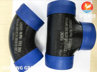 China A860 WPHY60 high-strength carbon steel Tee and elbow, butt weld fitting used in high-pressure pipeline systems for sale