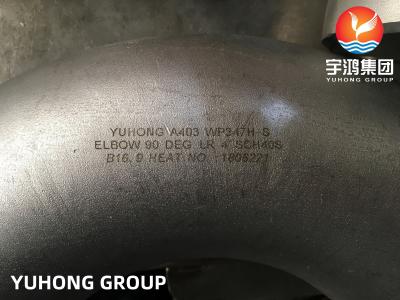 China ASTM A403 WP347H-S 90 DEG. LR Elbow Stainless Steel Pipe Fitting High Pressure Butt Weld for sale
