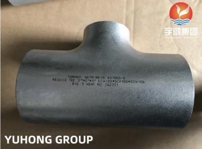 China Buttweld Fittings ASTM A815 UNS S31803 Duplex Stainless Steel Reducing Tee ASME B16.9 for sale