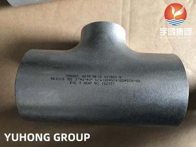 China ASTM A815  UNS S31803-S SMLS Duplex Stainless Steel Tee ASME B16.9 for sale