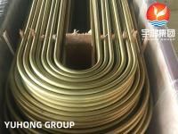 China ASTM B111 UNS C68700 Aluminum Brass Copper Nickel U Bend Tube Condenser Tube for sale