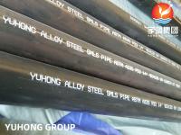 China Black Painting Beveled ASTM A335 P11 Alloy Steel Seamless Pipe for sale