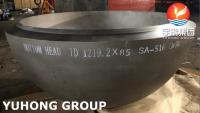 China ASME SA516 GR.70 Dish Head Hemispherical Elliptical Dished End Oil Gas Tank Head for sale