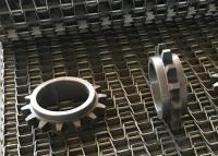 China Custom Design Flat Flex Belt , Stainless Steel Flat Wire Conveyor Belt Sprocket Driven for sale