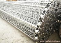 China Durable Stainless Steel Wire Belt , Food Cleaning Chain Link Conveyor Belt for sale
