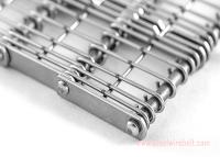 China Heavy Duty Flex Wire Mesh Conveyor Belt Eye Shape Heat Resistant For Cooling for sale