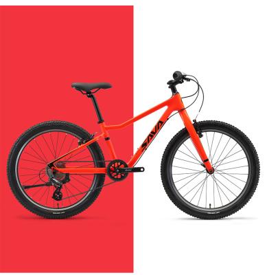 China Red SAVA Kids Carbon Bike 24 Inch V Brake 8 Speed Children Bicycle for sale