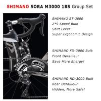 China SAVA Carbon Fiber Road Bike 18 Speed Shimano Sora 700C 150kg Load Capacity for sale