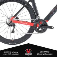 China SAVA Full Carbon Road Bike 700C 54cm 56cm Shimano Ultegra R8000 22 Speed Hydraulic Disc Brake for sale