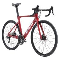China SAVA R08 Carbon Disc Brake Road Bike 700c 18 Speed SHIMANO SORA Aluminum Rim Racing Bicycle 1.4m for sale