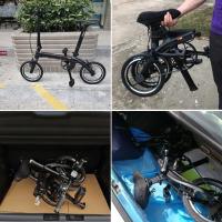 China SAVA Z0 14 Inch Carbon Fiber Folding Bike Toray T700 Frame 6.7kg Ultralight Foldable Bicycle for sale