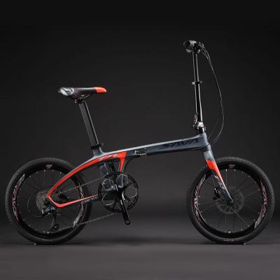 China SAVA Z1 9S Carbon Fiber Folding Bike 20 Inch Unisex Foldable Bicycle 10.8kg for sale