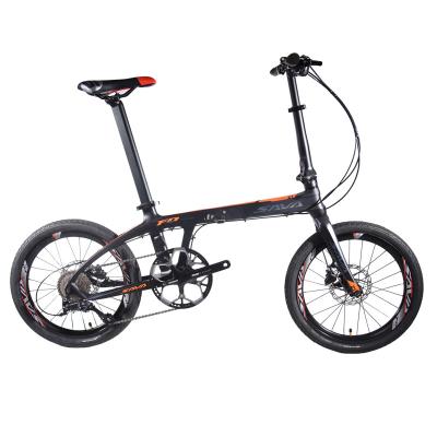 China SAVA Z1 20 Inch Carbon Fiber Folding Bike 9.5kg Shimano Tiagra 20 Speed Disc Brake for sale