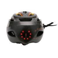 China USB Rechargeable Bike Helmet with Turn Signals 350g Adjustable Size for Men Night Cycling for sale