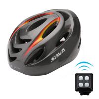 China USB Rechargeable Bike Helmet with Turn Signals 350g Adjustable Size for Men Night Cycling for sale