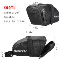 China KOOTU Waterproof Bicycle Saddle Bag 1.5L Seat Post Bag for Road Mountain Bike Black for sale