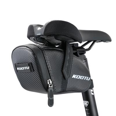 China KOOTU Waterproof Bicycle Saddle Bag 1.5L Seat Post Bag for Road Mountain Bike Black for sale