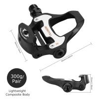 China KOOTU Road Bike Clipless Pedals LOOK KEO Compatible 9/16 inch Aluminum Alloy 356g for sale